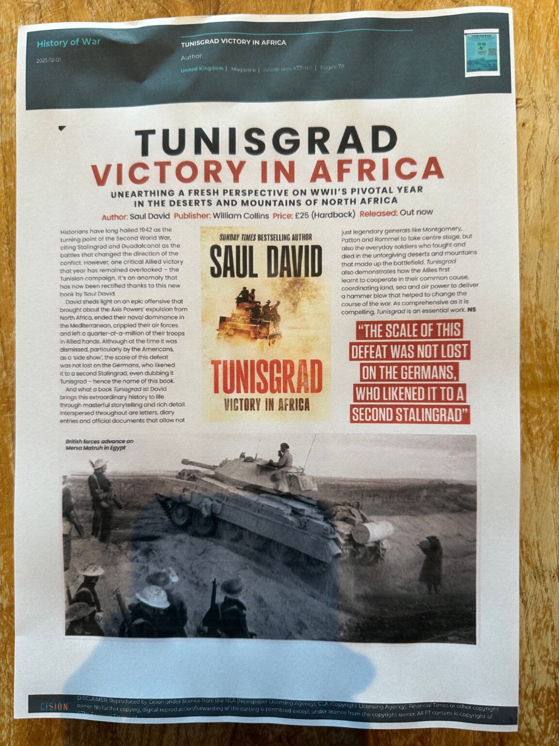 Saul David, Historian, Novelist & Broadcaster